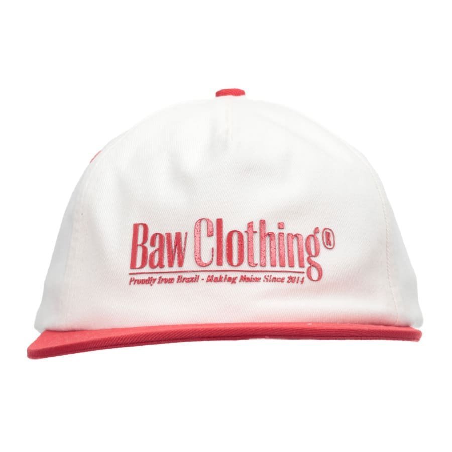 Boné Baw Cap Hat Bicolor Branco/Vermelho - Rock City