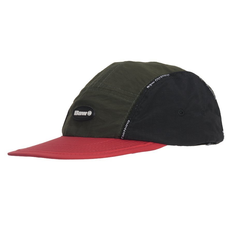 Boné Baw Elipse Five Panel Preto/Verde/Vermelho - Rock City