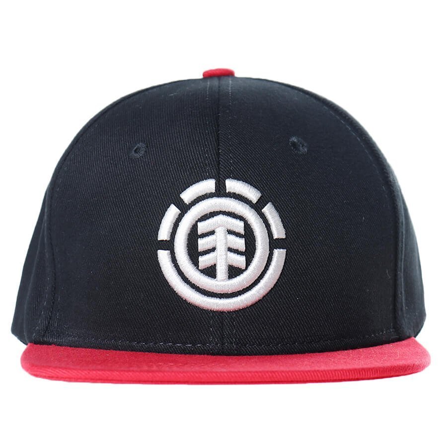 Boné Element Knusten Preto/Vermelho/Branco - Rock City