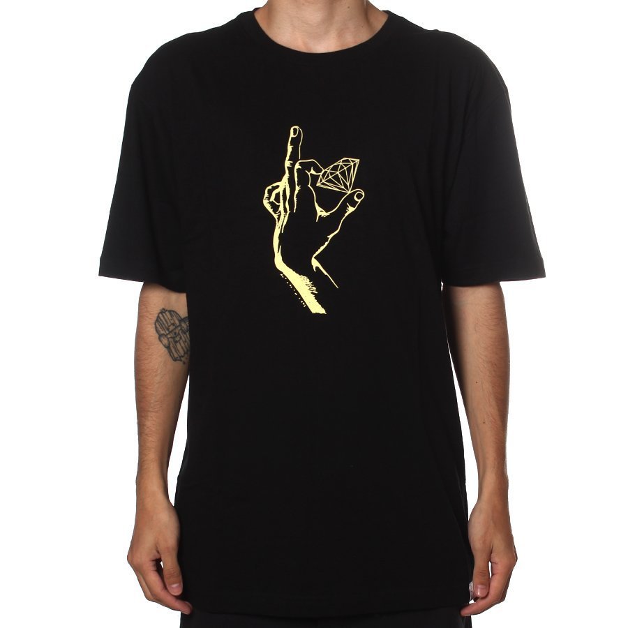Camiseta Diamond Sign Language Preto - Rock City