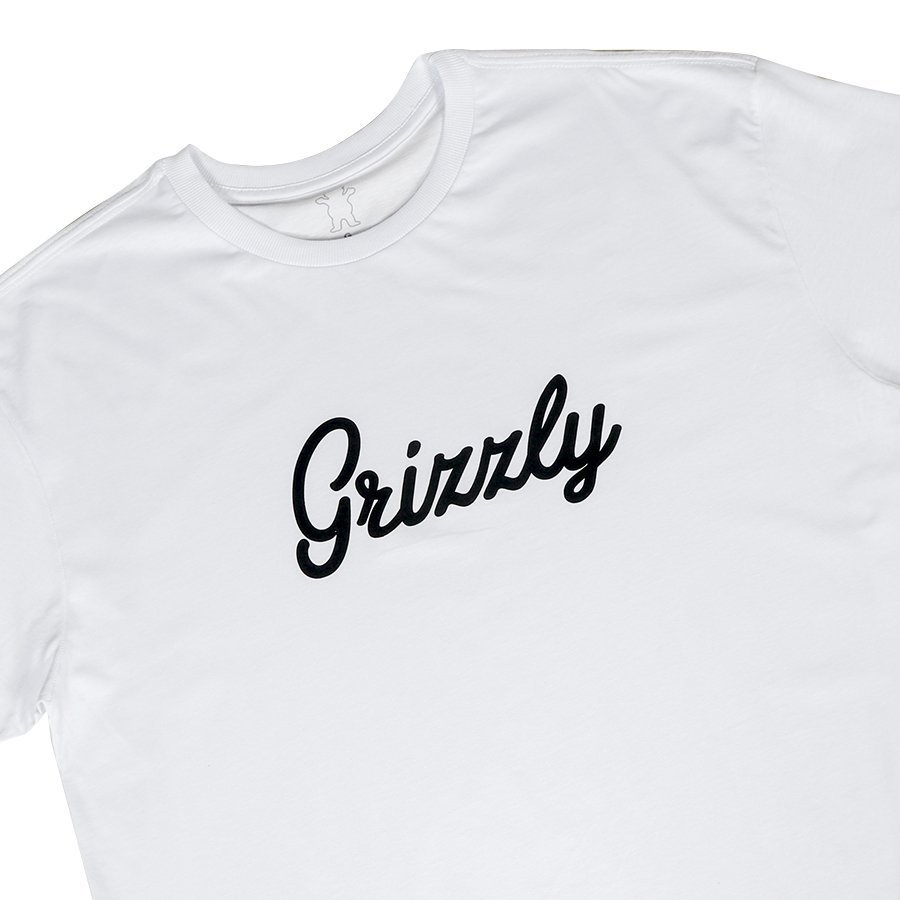 Camiseta Grizzly Script Logo Branco - Rock City