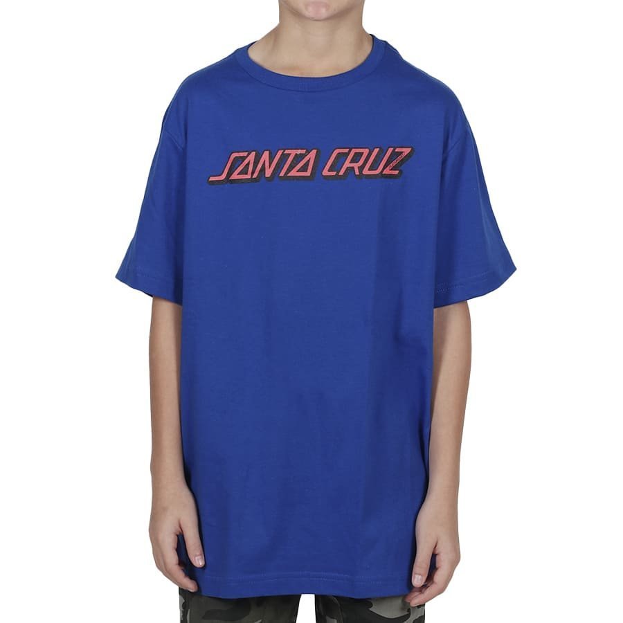Camiseta Santa Cruz Classic Strip Juvenil Azul Royal - Rock City