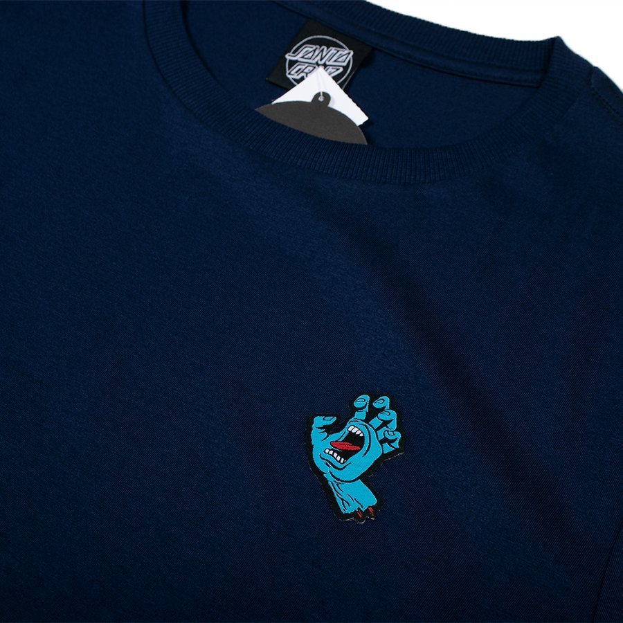 Camiseta Santa Cruz Screaming Hand Chest Azul Marinho - Rock City