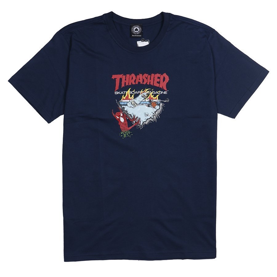 Camiseta Thrasher Neckface 500 Azul Marinho - Rock City