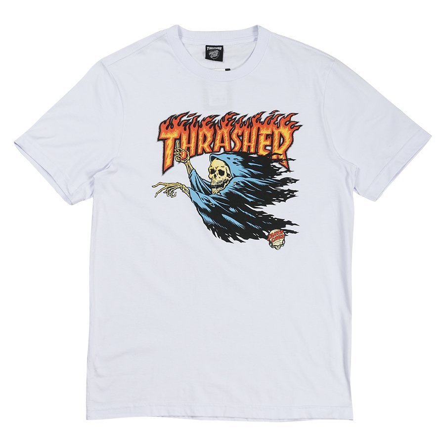 Camiseta Thrasher X Santa Cruz Obrien Reaper Collab Branco - Rock City