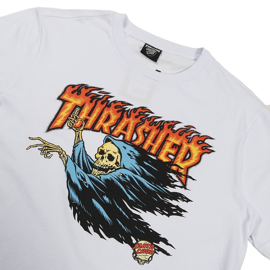 Camiseta Thrasher X Santa Cruz Obrien Reaper Collab Branco - Rock City