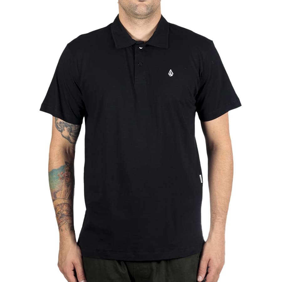 Camiseta Volcom Polo Solid Stone Preto - Rock City