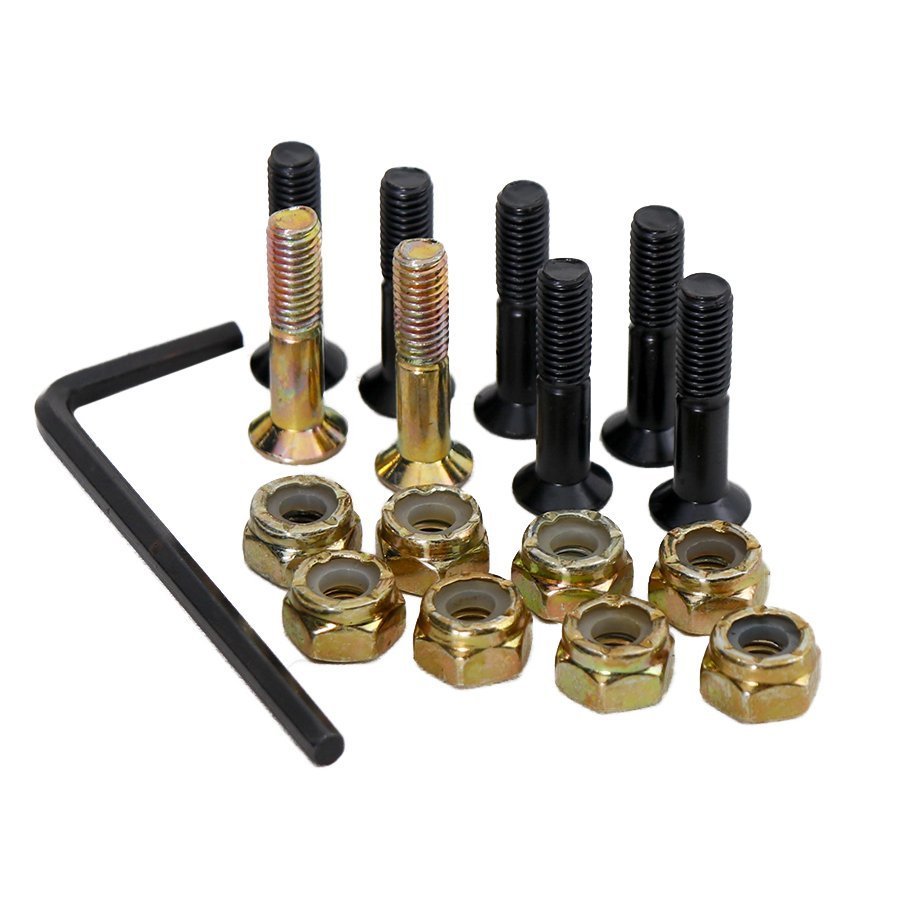 Parafuso De Base Rock City Allen 1" Preto/Dourado - Rock City