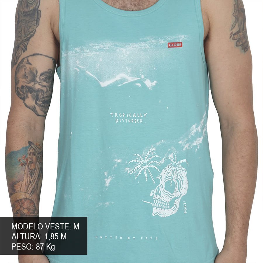 Regata Globe Tropically Skull Verde Agua - Rock City