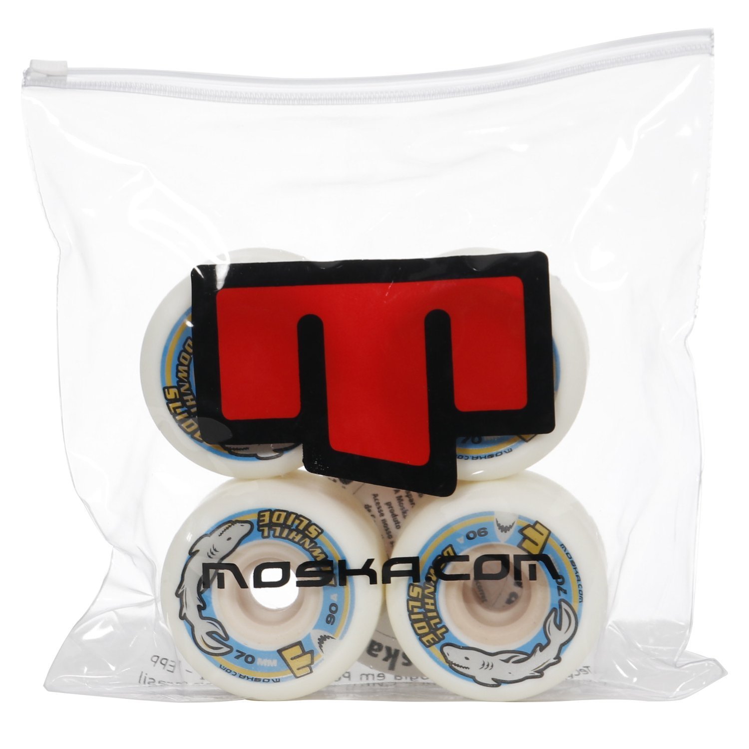 Roda Moska Downhill Slide 90a Branco/Azul - Rock City